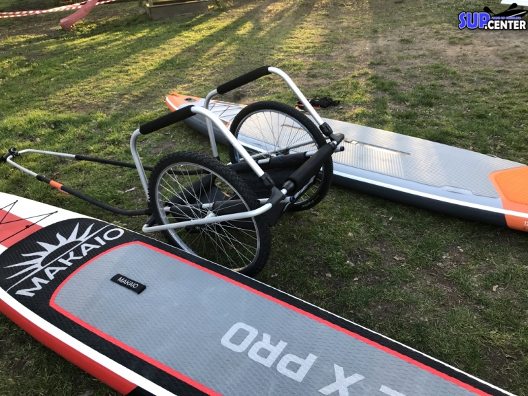 SUP-Board mit dem Fahrrad transportieren - Das ist unser Anhänger ...