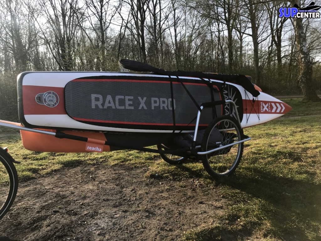 SUP-Board mit dem Fahrrad transportieren - Das ist unser Anhänger ...
