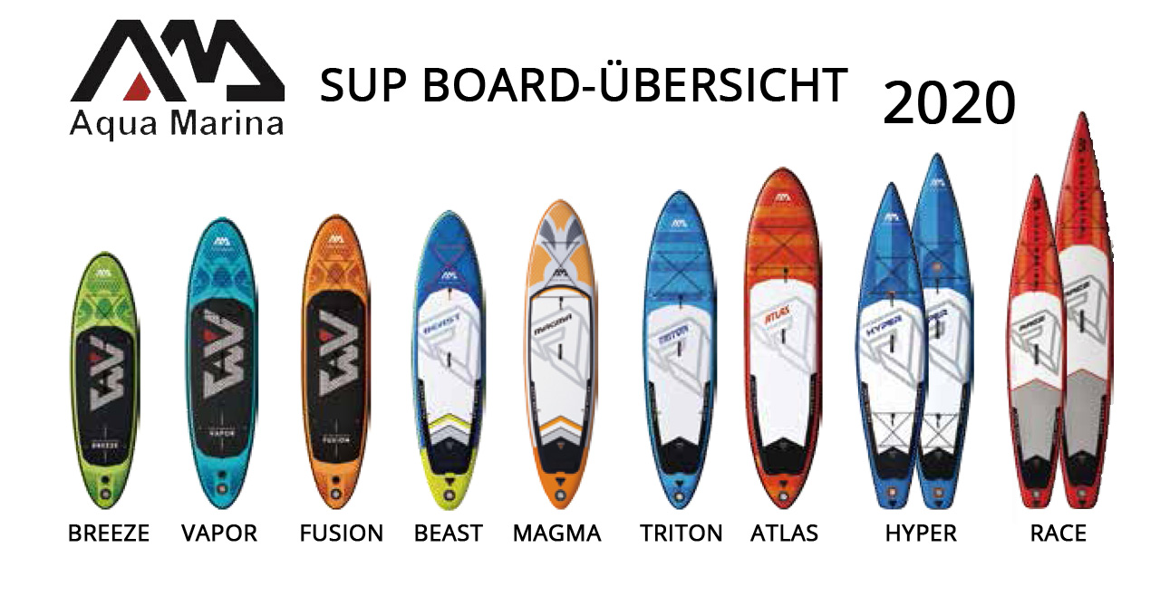 Aqua Marina SUP-Boards in der Übersicht (2020) - SUP Center